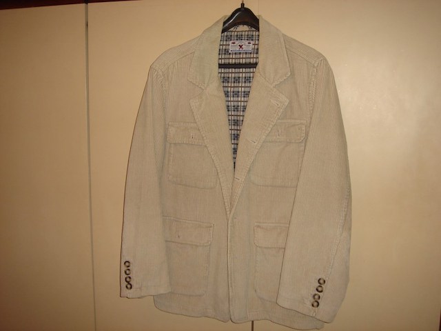 Muški somot sako , bež boje , kao nov