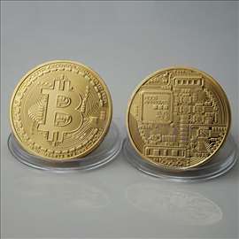 Bitcoin Pozlaćeni novčići - 2 komada!