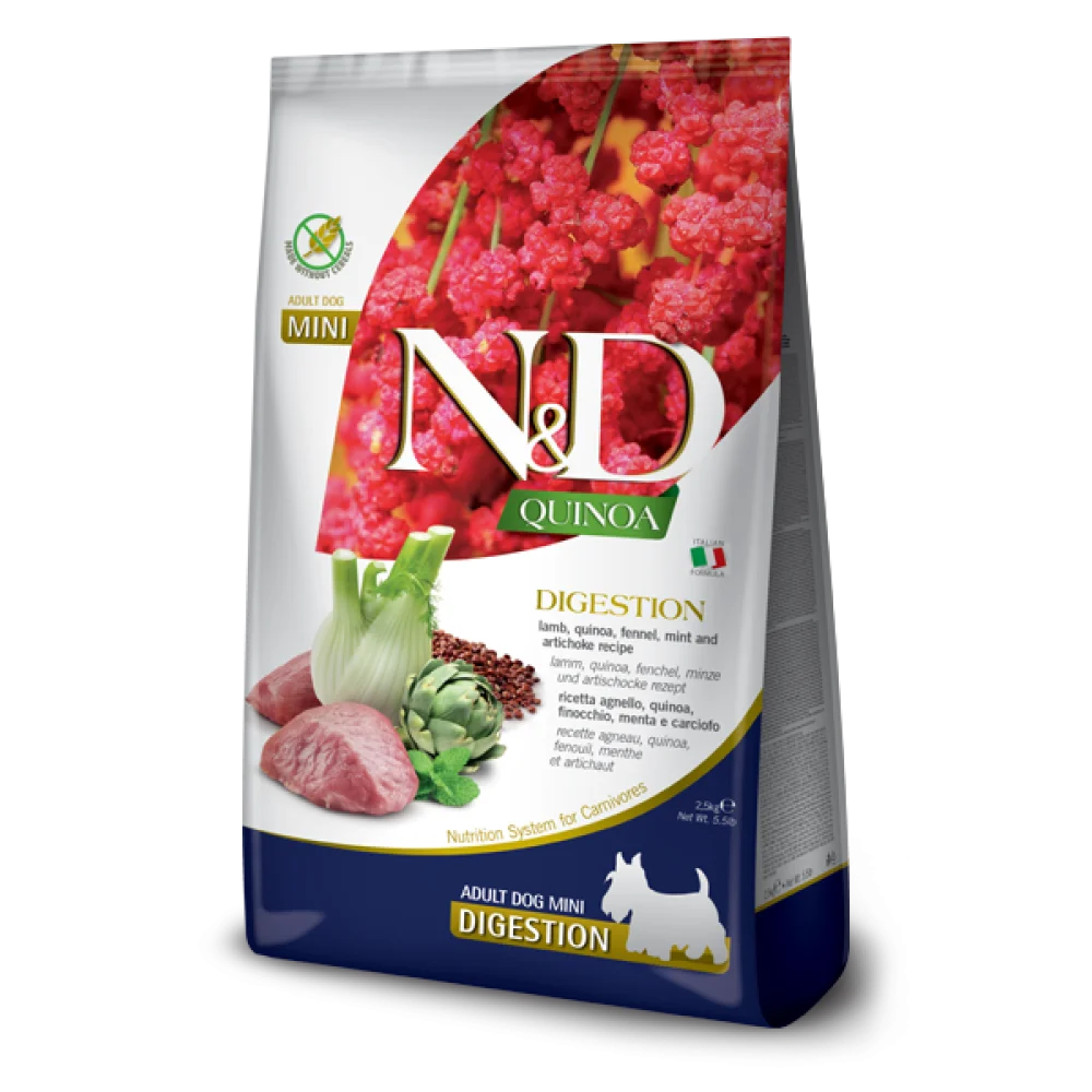 N&D Quinoa hrana za pse - Digestion Lamb MINI 2.5kg