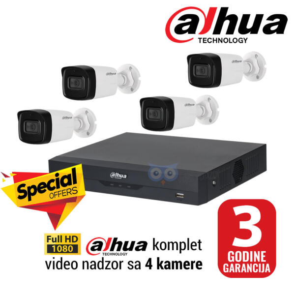 SPECIJAL Dahua komplet sa 4 FullHD kamere