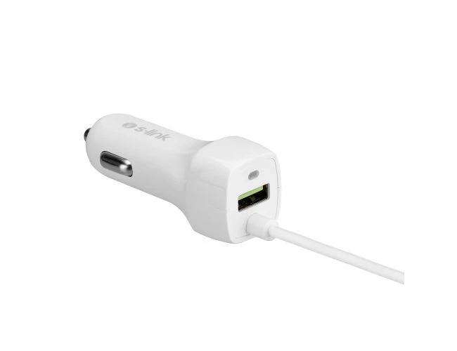 S-link Swapp SW-C635 auto punjač za telefon 15.5W 5V 3.1A+kabl lightning