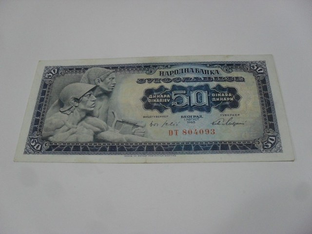 50 DINARA 1965.