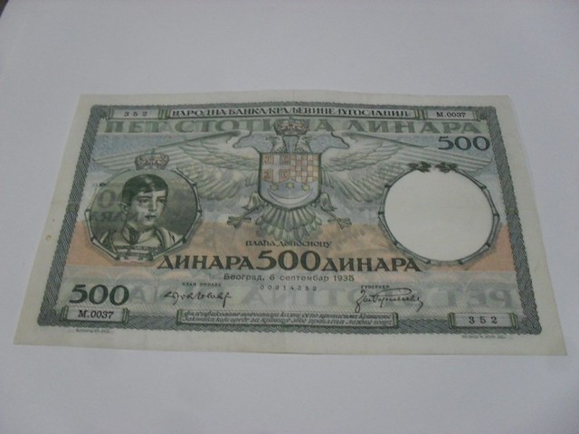 500 DINARA 1935.