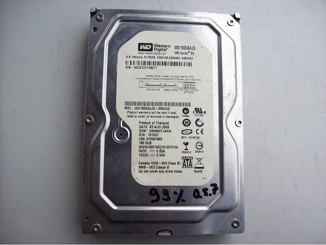 160 Gb WD sata II - 3.5 inca - WD1600AAJS