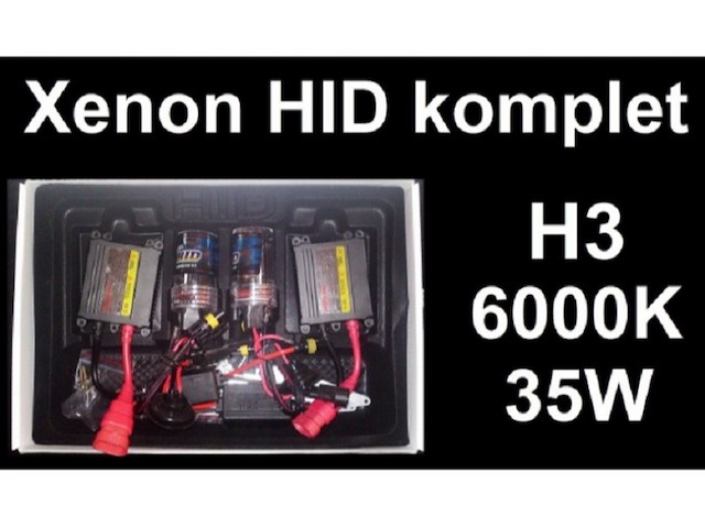Xenon H3 komplet - HID - 6000K - 35W
