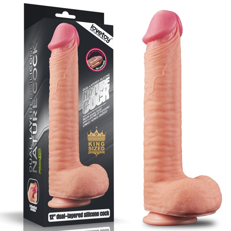 12" Platinum Silicone Cock LVTOY00496