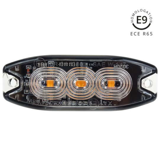 Blinker LED 12/24V, 3 LED, žuti – Amio 02297