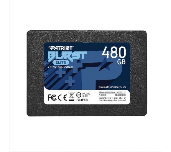 Patriot - SSD 2.5 SATA3 6Gb/s 480GB Patriot Burst Elite 450MBs/320MBs PBE480GS25SSDR