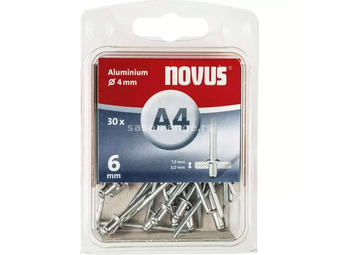 Pop nitne aluminijumske A4 x 6mm 30kom Novus