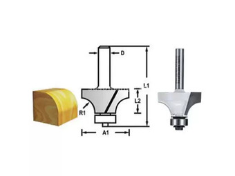 Glodalo konturno zaobljeno sa kugličnim ležajem prihvat 8mm 19x9,5x53,4mm Makita