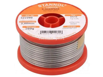 Žica za lemljenje Tinol punjena 1.5mm 250gr Sn60/Pb40 Stannol