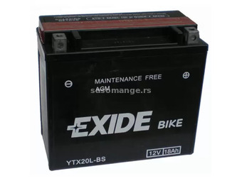 Moto akumulator EXIDE BIKE YTX20L-BS 12V 18Ah EXIDE