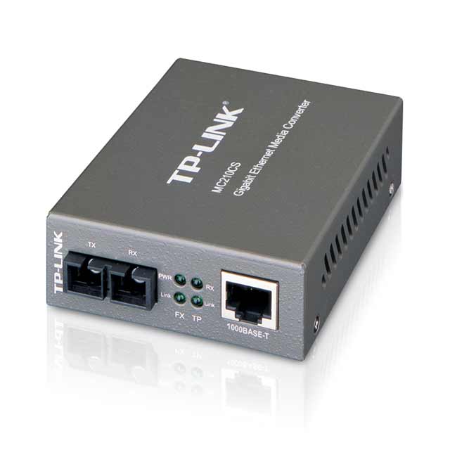 TP-Link Media Converter, Gigabit 1000Mbps, 1000Base-T/1000Base-LX (SC), UTP to Single Mode Fiber, 1310nm, up to 15 km | MC210CS