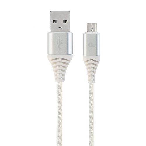 Gembird Pleteni kabl Micro-USB za punjenje i prenos podataka 2m | CC-USB2B-AMmBM-2M-BW2