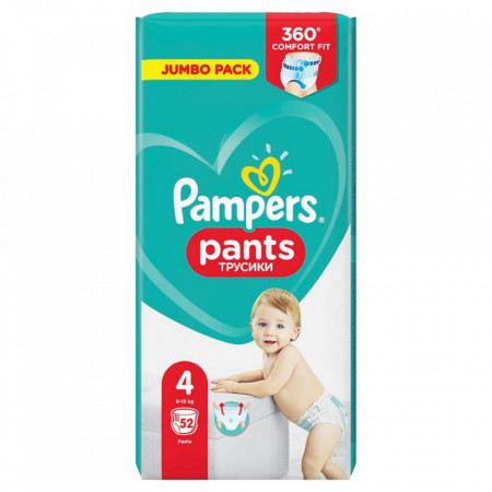 PELENE PAMPERS PANTS 4 (9-15KG) 52KOM