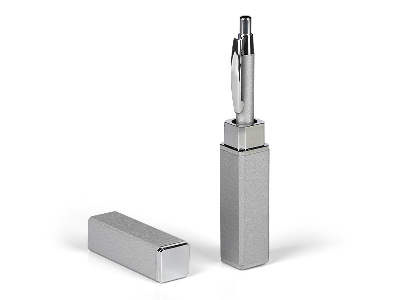 metalna hemijska olovka u metalnoj poklon tubi - MARBLE
