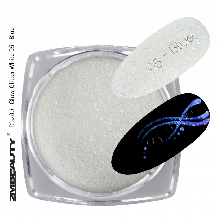 GLOW GLITTER WHITE 05 - BLUE