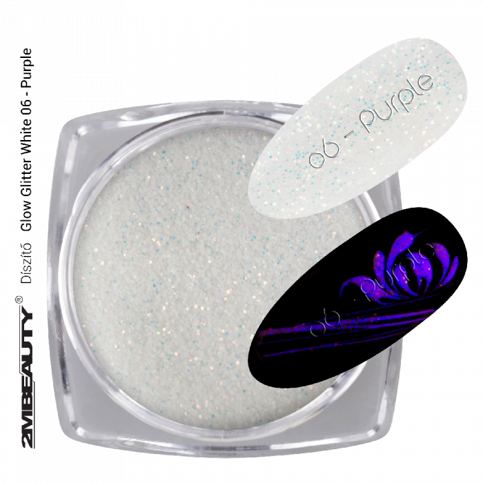 GLOW GLITTER WHITE 06 - PURPLE