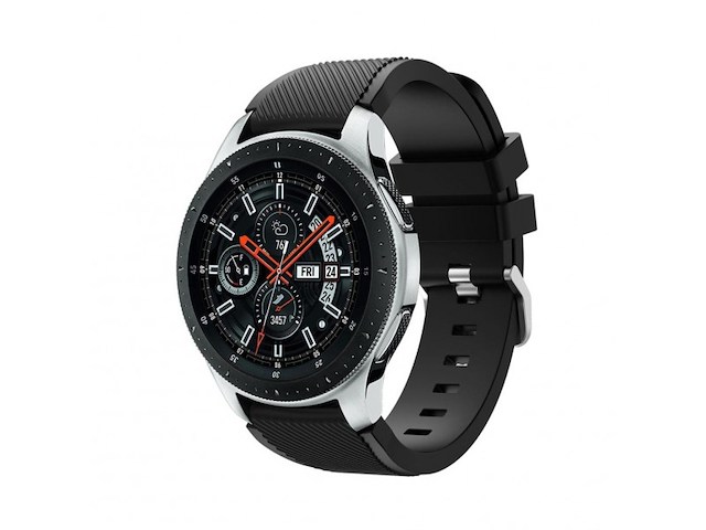 Crna narukvica Galaxy Watch Huawei Watch 20mm i 22mm
