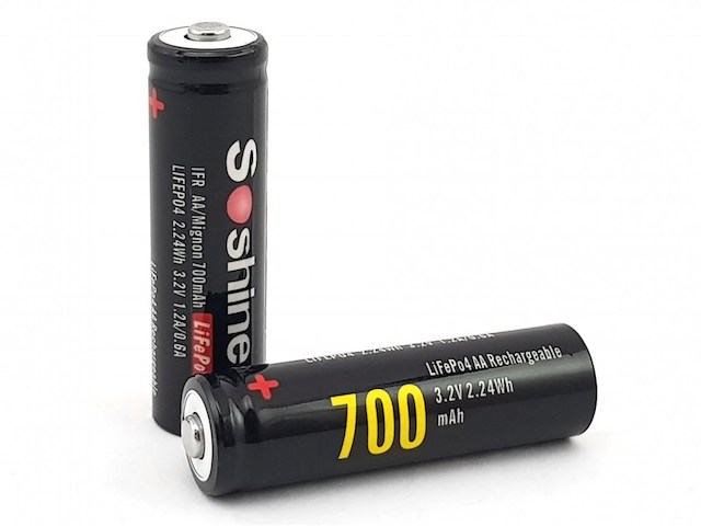 Punjiva AA Baterija 3V 700mAh LiFePO4 14500 Soshine