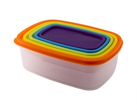 Lamart LT6030 set plastičnih posuda 6 kom rainbow