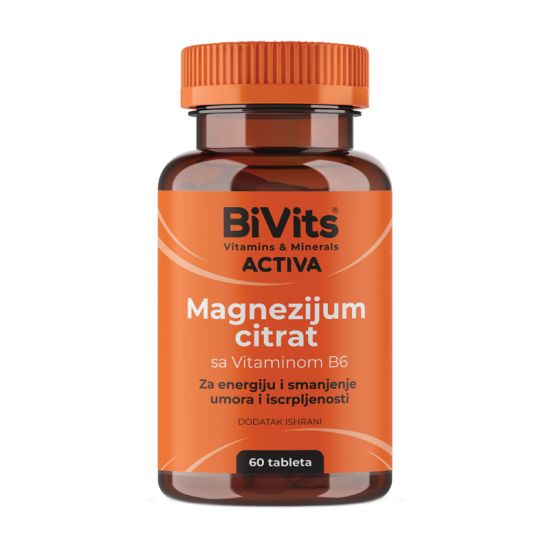 BiVits Activa Magnezijum Citrat + Vit B6, 60 tableta