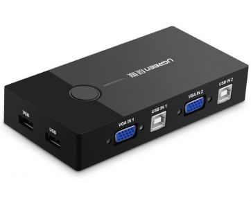 E-GREEN - KVM Switch 2port USB + 2x USB kabl 1.5m
