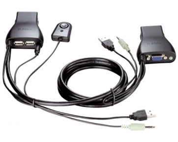 D-LINK - DKVM-222 KVM switch 2port USB + audio support