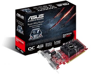 ASUS - AMD Radeon R7 240 4GB 128bit R7240-OC-4GD3-L