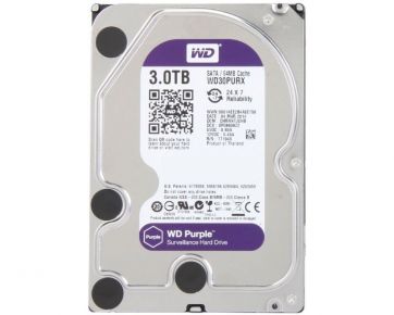 WD - 3TB 3.5" SATA III 64MB IntelliPower WD30PURX Purple