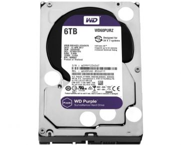 WD - 6TB 3.5" SATA III 64MB IntelliPower WD60PURZ Purple