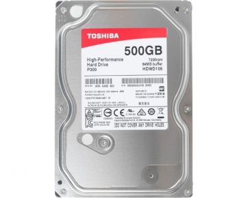 TOSHIBA - 500GB 3.5" SATA III 64MB 7.200rpm HDWD105UZSVA P300 series