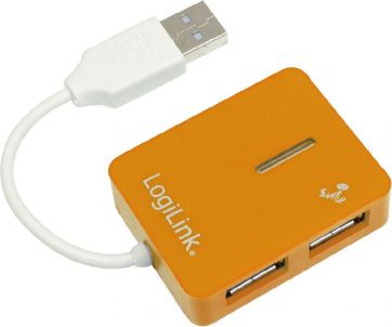 Digitus - Logilink Adapter USB 2.0 na Hub 4-Port,Smile,Narandzasta