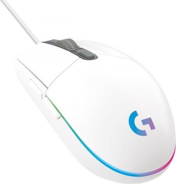 Logitech - Logitech G102 Lightsync Gaming Wired Mouse, White USB
