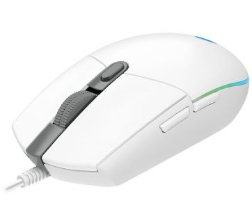 Logitech - Logitech G203 Lightsync Gaming Wired Mouse, White USB, New