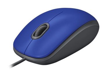 Logitech - Logitech M110 Silent Optical Corded Mouse, Top Blue, New