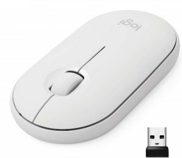 Logitech - Logitech Pebble M350 Wireless Mouse - Off-White