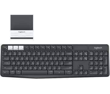 Logitech - Logitech K375s Multi-Device, Wireless Keyboard and Stand Combo Graphite, US