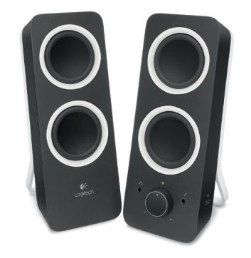 Logitech - Logitech Z200 Stereo Speakers, 2.0 System, Midnight Black