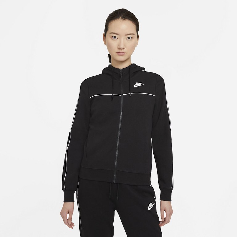 Nike W NSW MLNM ESSNTL FLC FZ HDY, ženski duks, crna