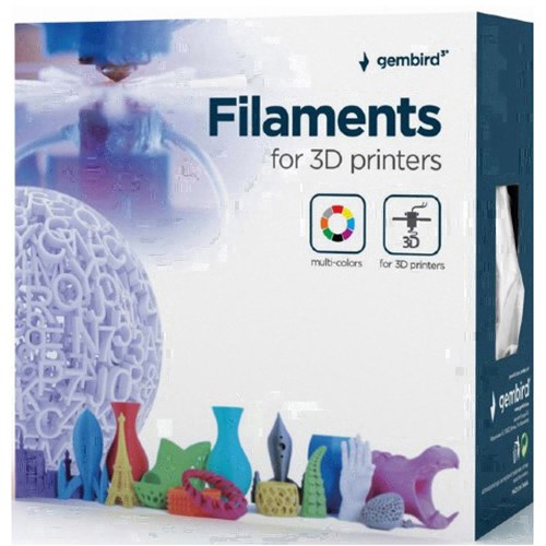 Gembird PLA Filament za 3D stampac 1.75mm, kotur 1KG Fluorescent Žuta | 3DP-PLA1.75-01-FY