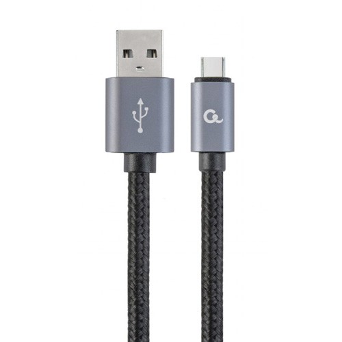 Gembird Pleteni kabl USB Type-C dužine 1.8m crna boja | CCB-mUSB2B-AMCM-6