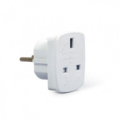 Gembird AC power adapter, UK socket to EU Schuko plug, 7.5 A | A-AC-UKEU-001