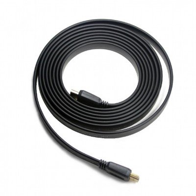 Gembird HDMI v.1.4 male-male flat cable, 1.8 m, black color | CC-HDMI4F-6