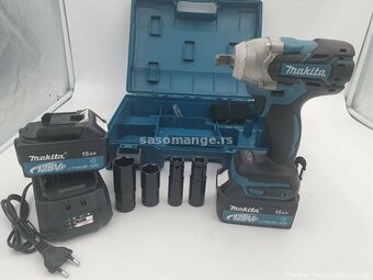 Makita aku udarni odvijač 128V + 2 baterije + 4 gedore