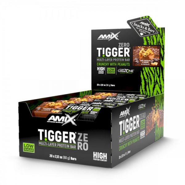 TIGGER ZERO PROTEIN BAR – Dark Chocolate & Caramel