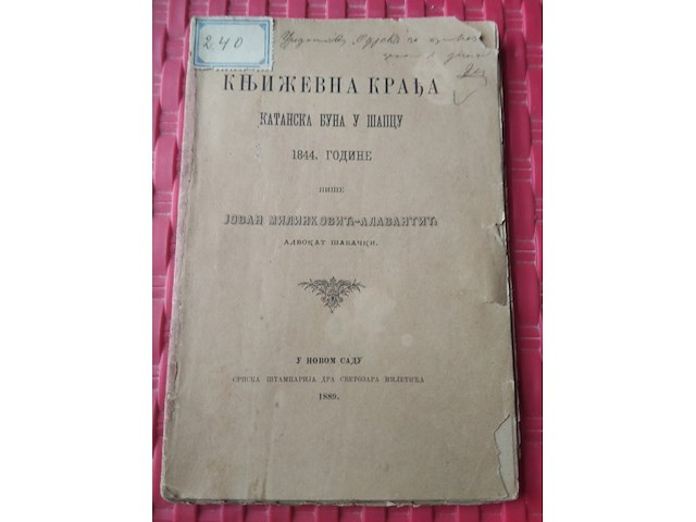 Književna krađa, Katanska buna u Šapcu 1844.g. (1889.)