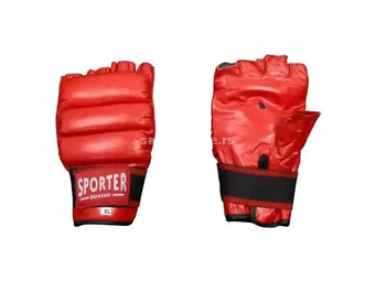 Boks rukavice za sparing koža 938 R/L crvene Sporter