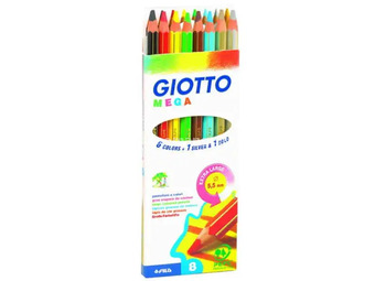 Drvene boje (8 boja) Giotto Mega Fila 2254 blister