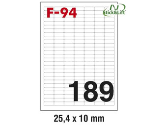 Etikete ILK 25,4x10mm odlepljive pk100L Fornax F-94